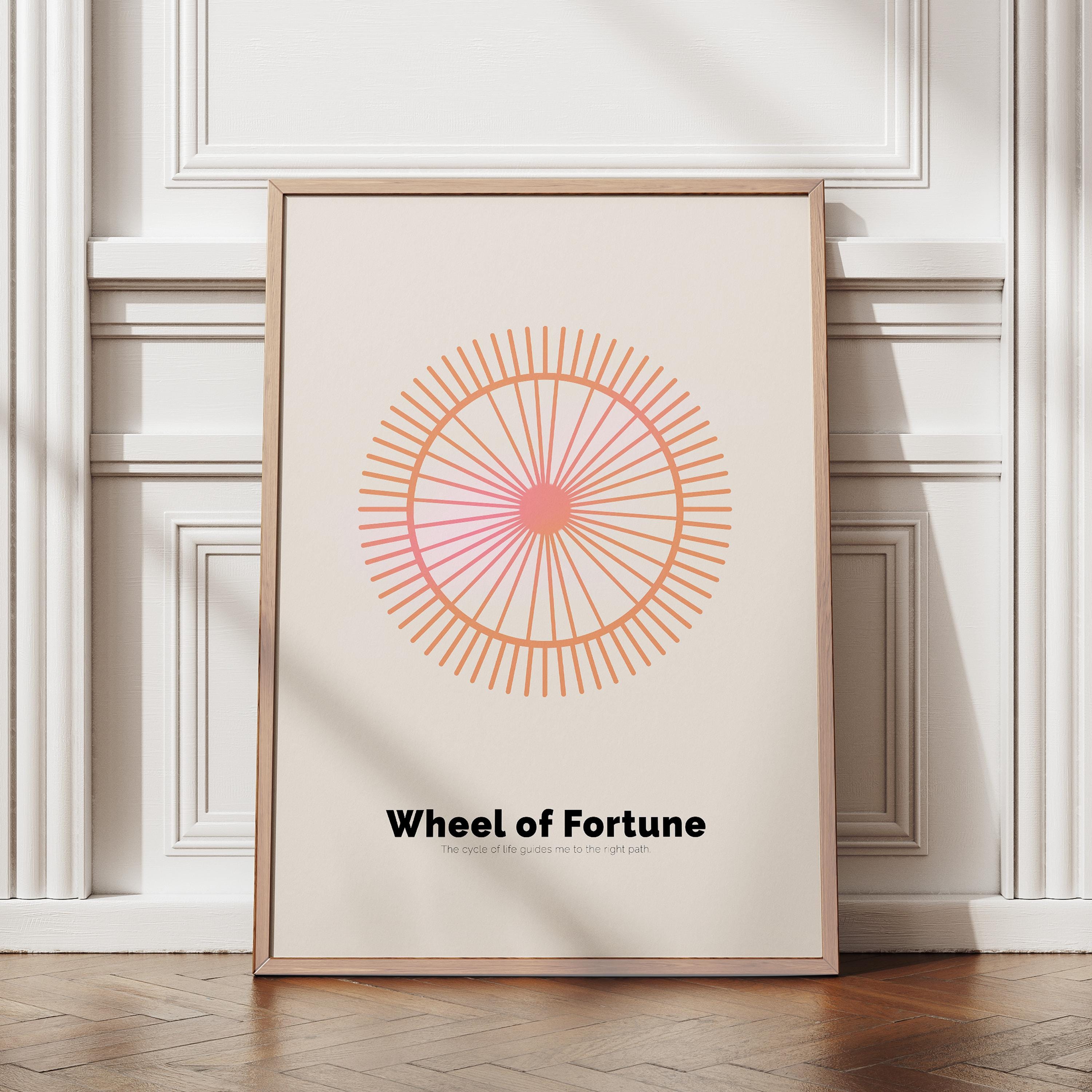 Wheel of Fortune Tarot Wall Art: Affirmation Typography Poster (digital ...