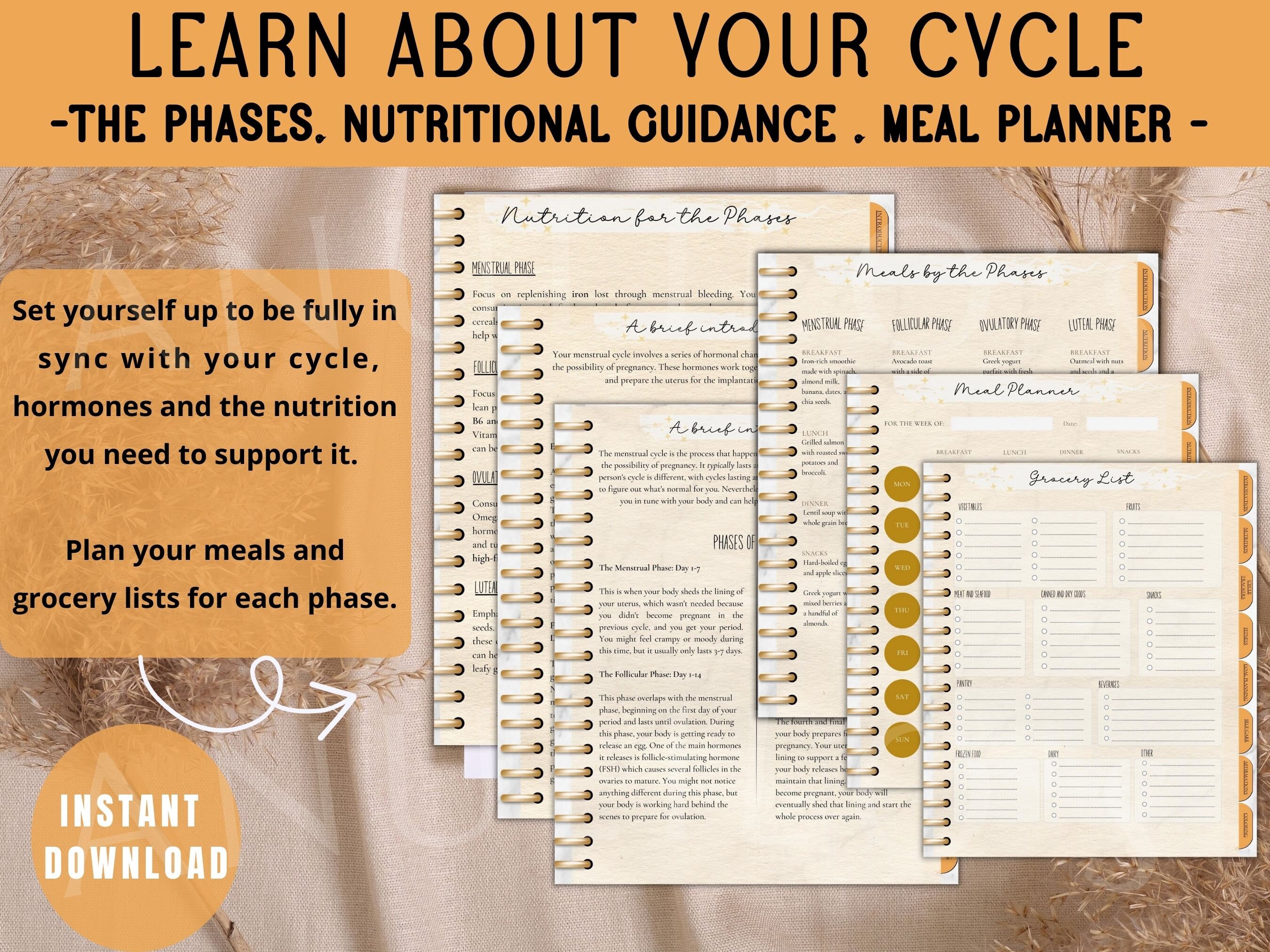 Period Tracker, Menstrual Cycle Tracking Journal, Woman's Cycle Tracker ...