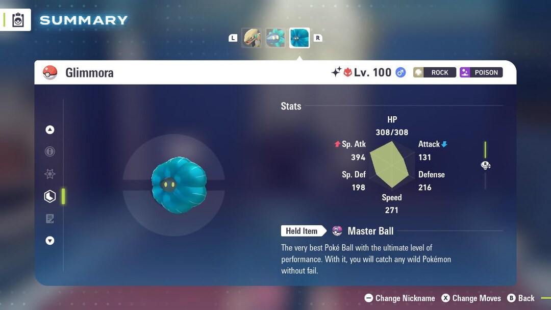 Pokemon Legenden Z-A Mega Dimension DLC ALPHA Shiny 6IV Glimmora ...