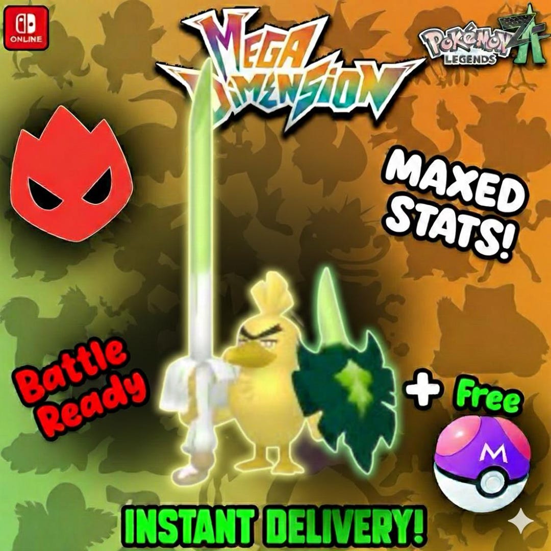 Pokemon ZA Mega Dimension Alpha Sirfetch’d Shiny 6IV Competitive Set ...