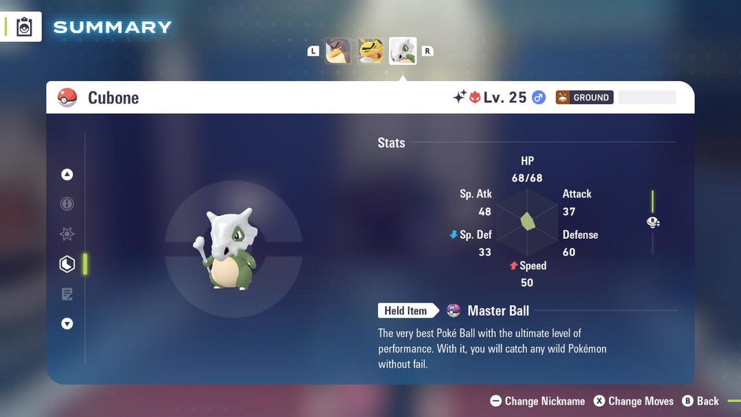 Pokemon Za Mega Dimension DLC ALPHA Shiny 6IV Cubone Competitive Set ...