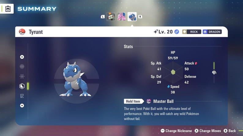 SHINY 6IV TYRUNT / Pokémon Legends ZA / 6IV Pokemon / Shiny Pokemon ...