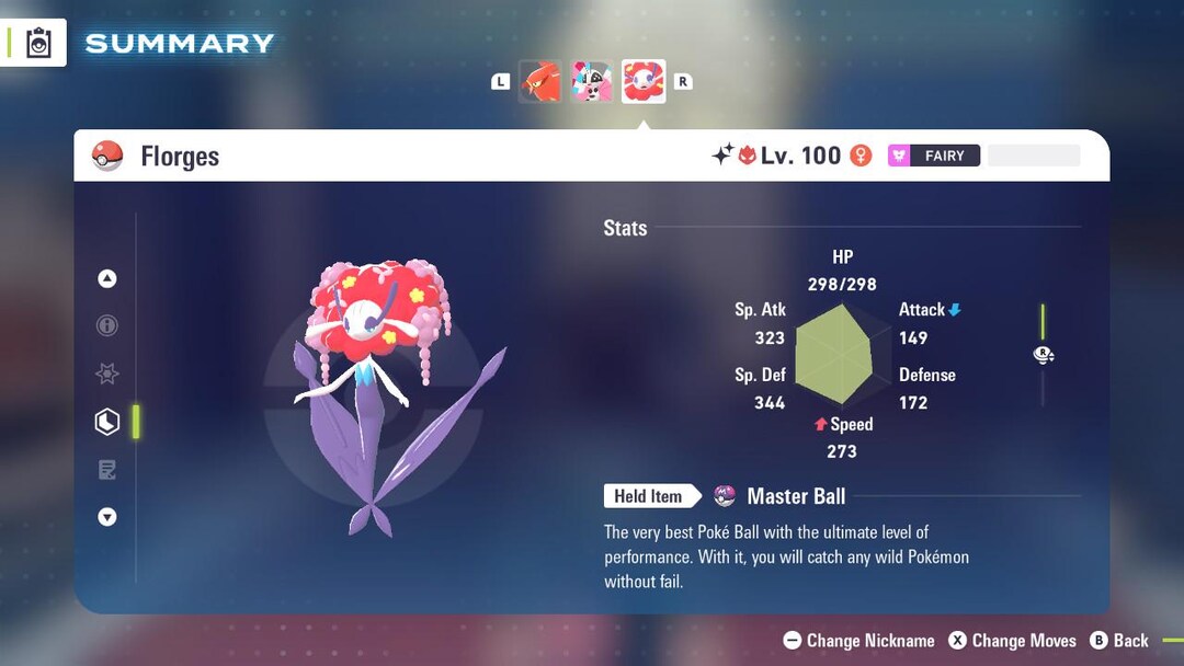Pokemon Za SHINY ALPHA 6IV Red Florges Competitive Set Battle Ready ...