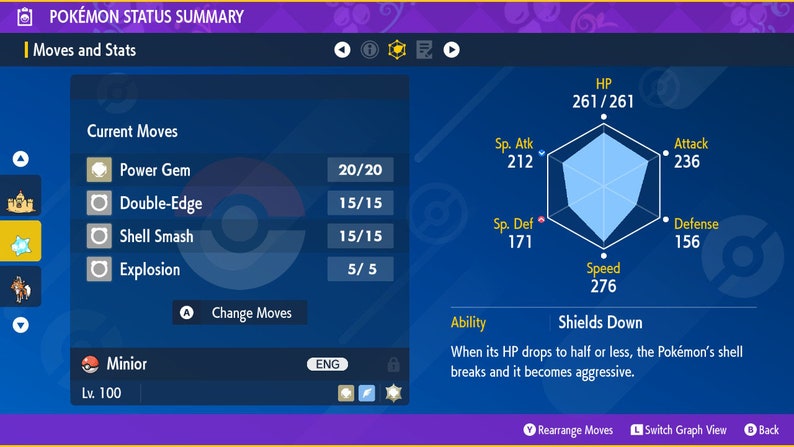 SHINY 6IV MINIOR / Pokémon Scarlet and Violet / 6IV Pokemon / Shiny ...