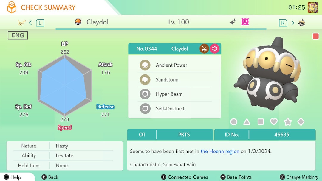 Pokemon HOME 6IV Shiny CLAYDOL | Pokémon Home Trade | Scarlet Violet ...