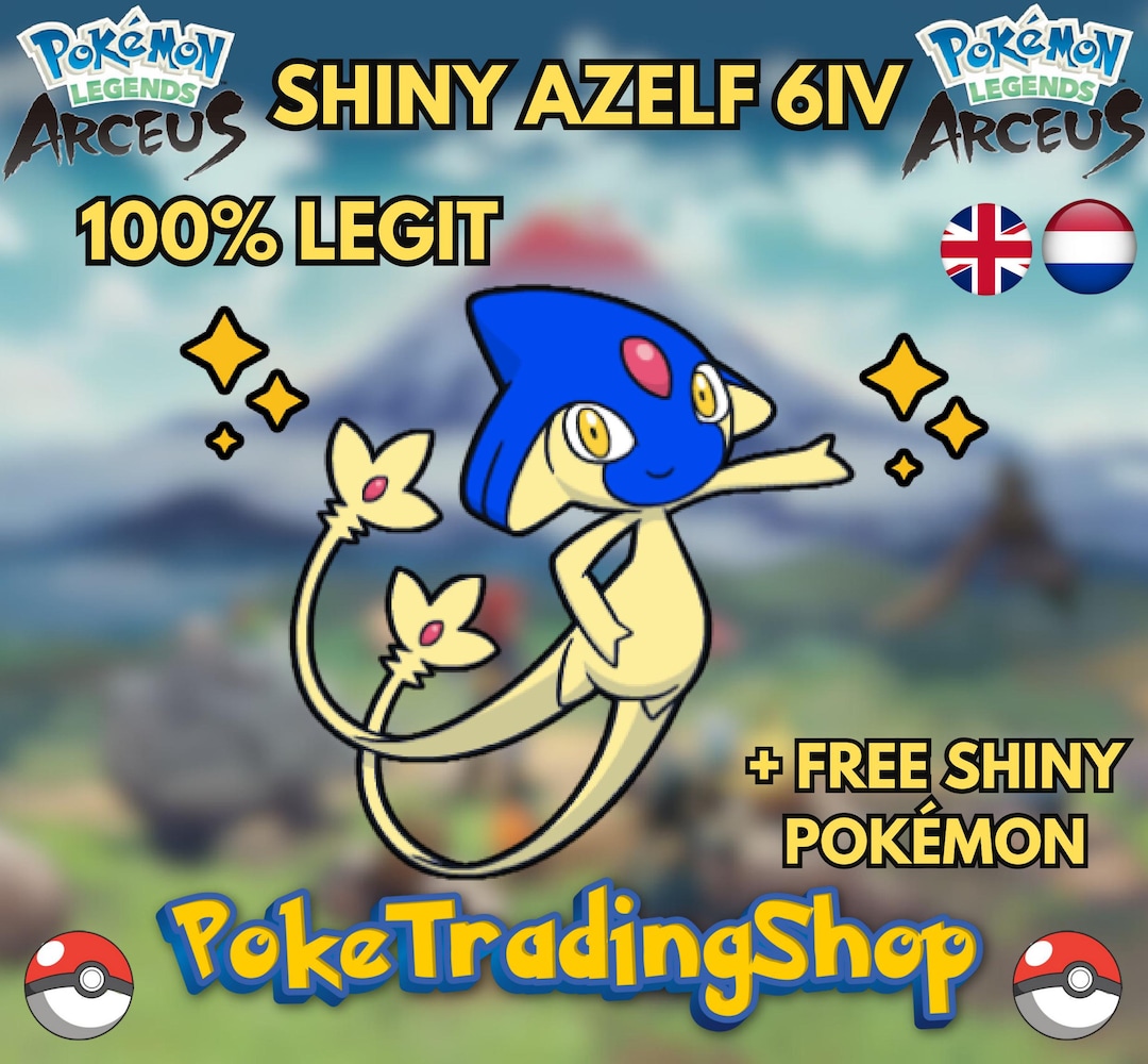 SHINY 6IV AZELF / Pokémon Legends Arceus / 6IV Pokemon / Shiny Pokemon ...