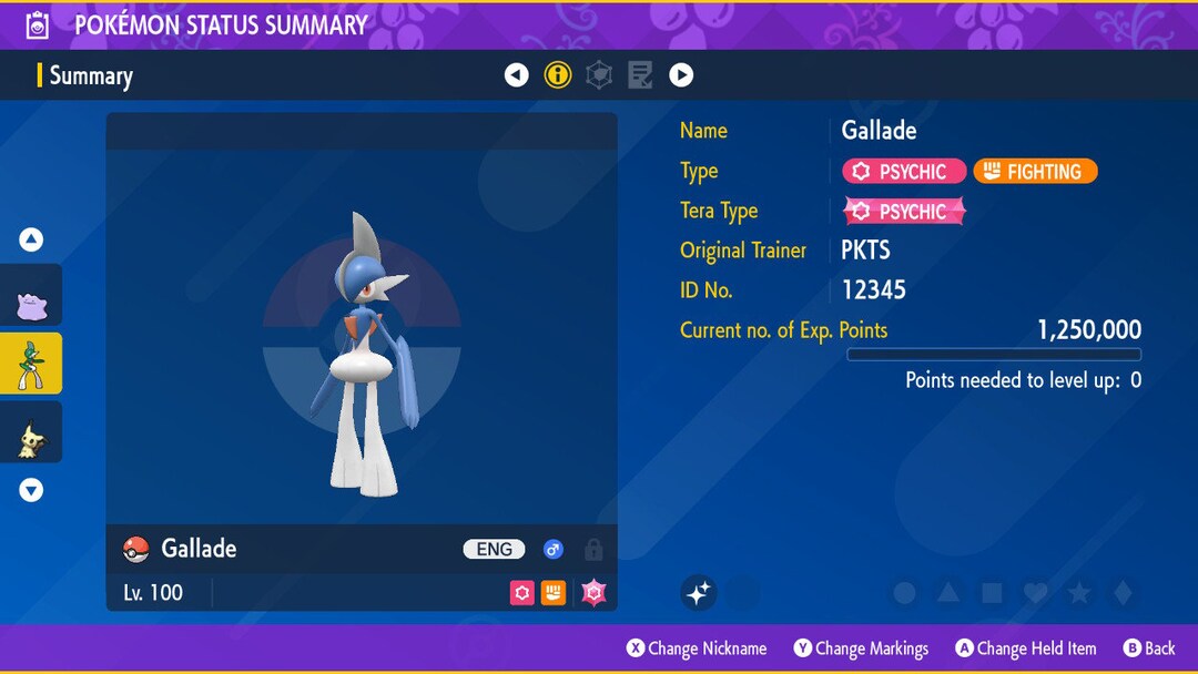 SHINY 6IV GALLADE / Pokémon Scarlet and Violet / 6IV Pokemon / Shiny ...