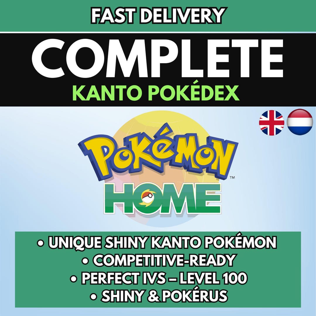 Pokemon HOME 6IV Shiny KANTO POKEDEX / Pokemon Scarlet Violet / Pokemon ...