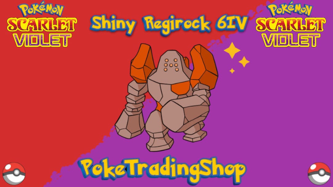 Shiny 6IV Regirock / Pokémon Scarlet and Violet / 6IV Pokemon - Etsy