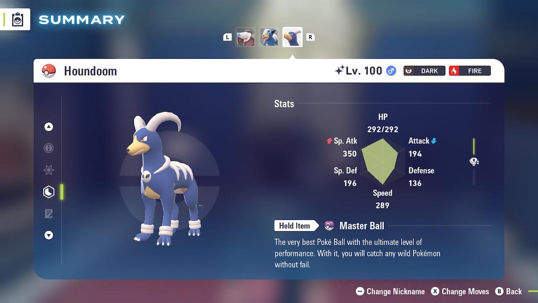 Pokemon Legends Z-A SHINY 6IV HOUNDOOM / Competitive Set Battle Ready ...