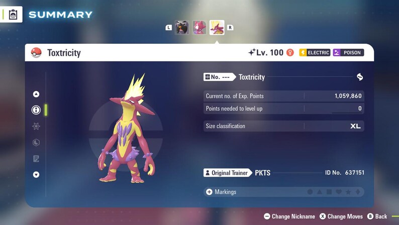 Pokemon Legends Z-A Mega Dimension DLC SHINY 6IV Amped Form Toxtricity ...
