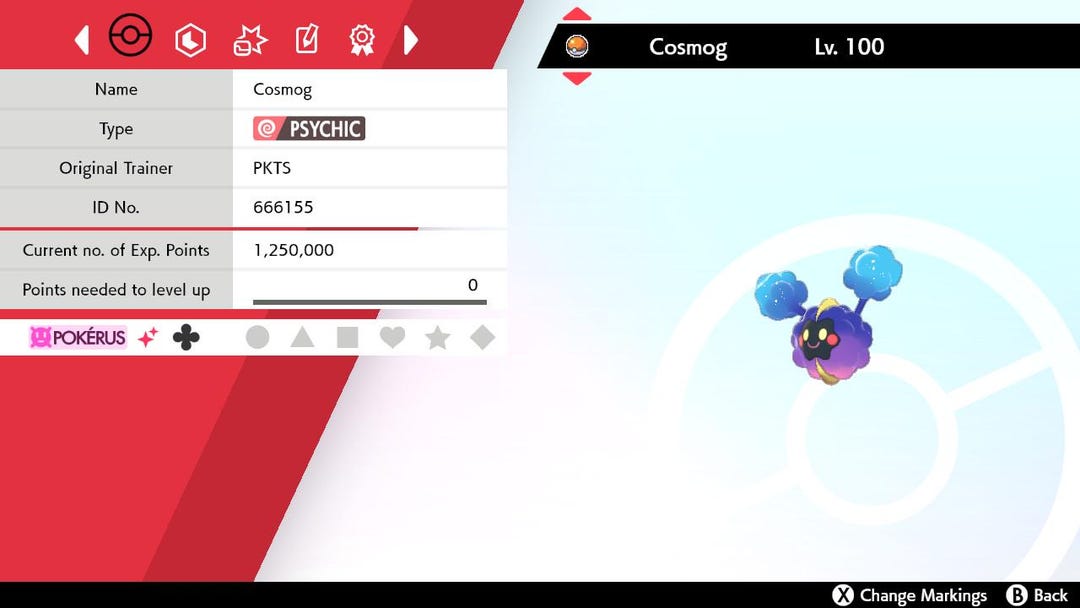 COSMOG SHINY 6IV EV Entrenado / Pokémon Espada y Escudo / Listo para la ...