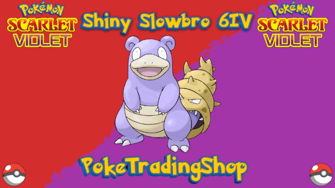 SHINY 6IV SLOWBRO / Pokémon Scarlet and Violet / 6IV Pokemon / Shiny ...
