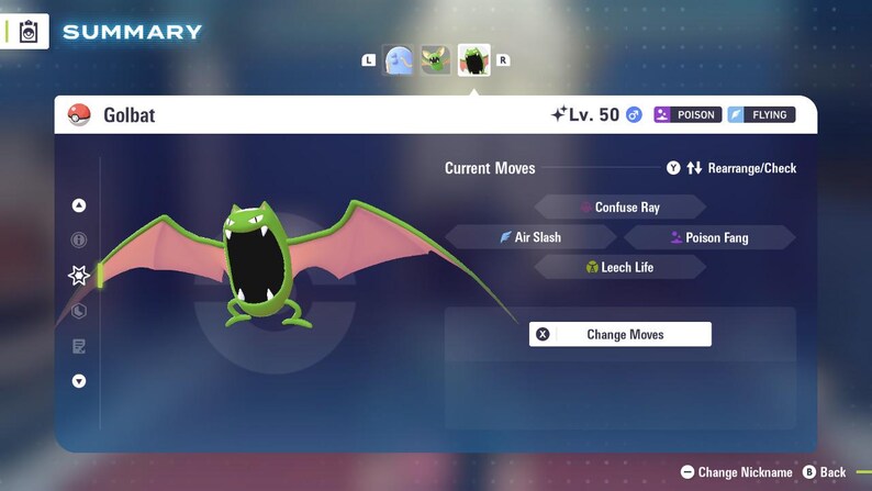 Pokemon Za Mega Dimension DLC SHINY 6IV Golbat Competitive Set Battle ...