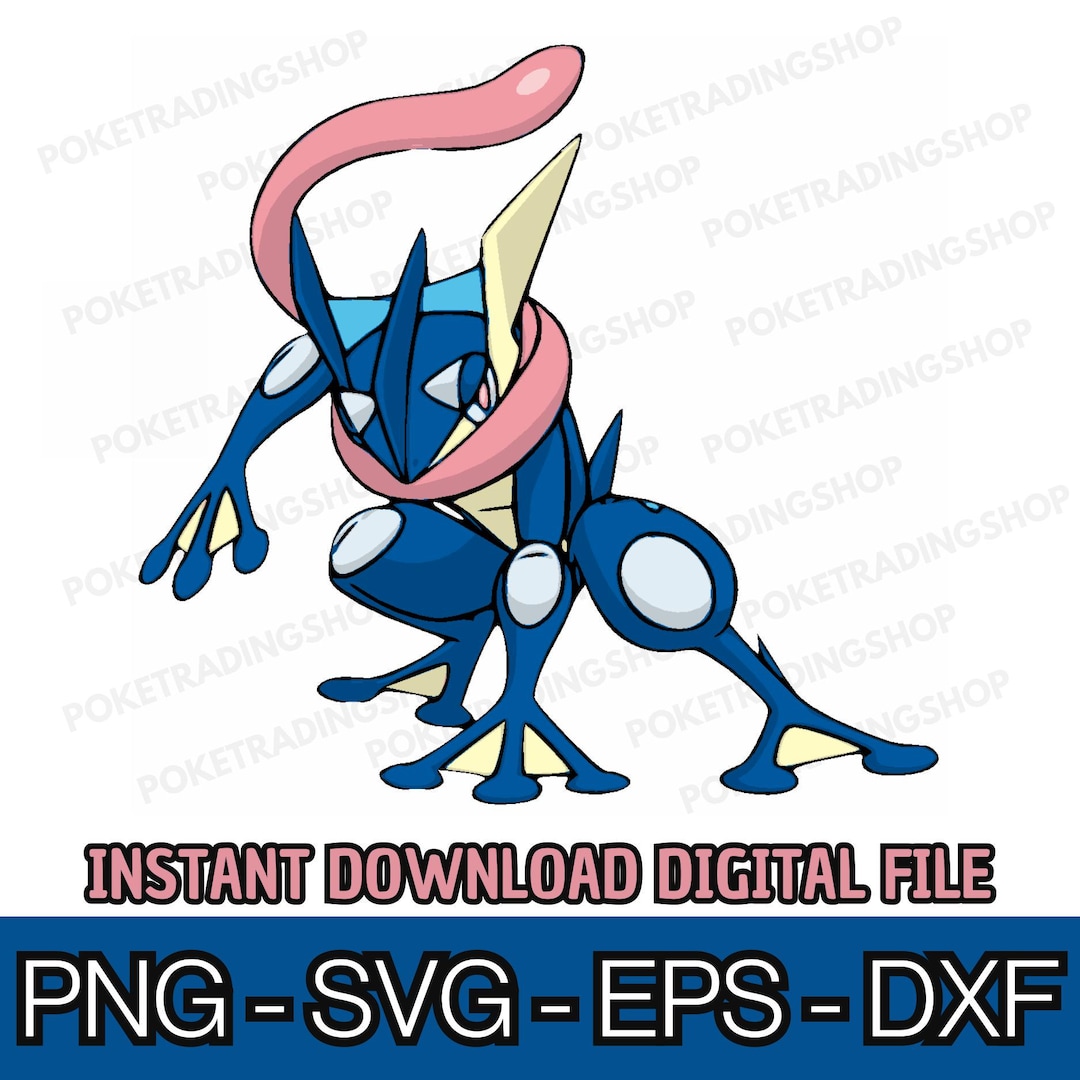 Greninja Svg PNG DXF EPS, Pokemon Cut File, Cricut Silhouette, Vector ...
