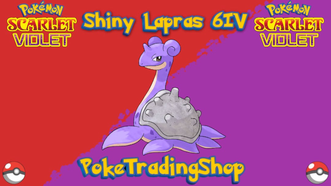 SHINY 6IV LAPRAS / Pokémon Scarlet and Violet / 6IV Pokemon / Shiny Pokemon / Competitive / Area ...