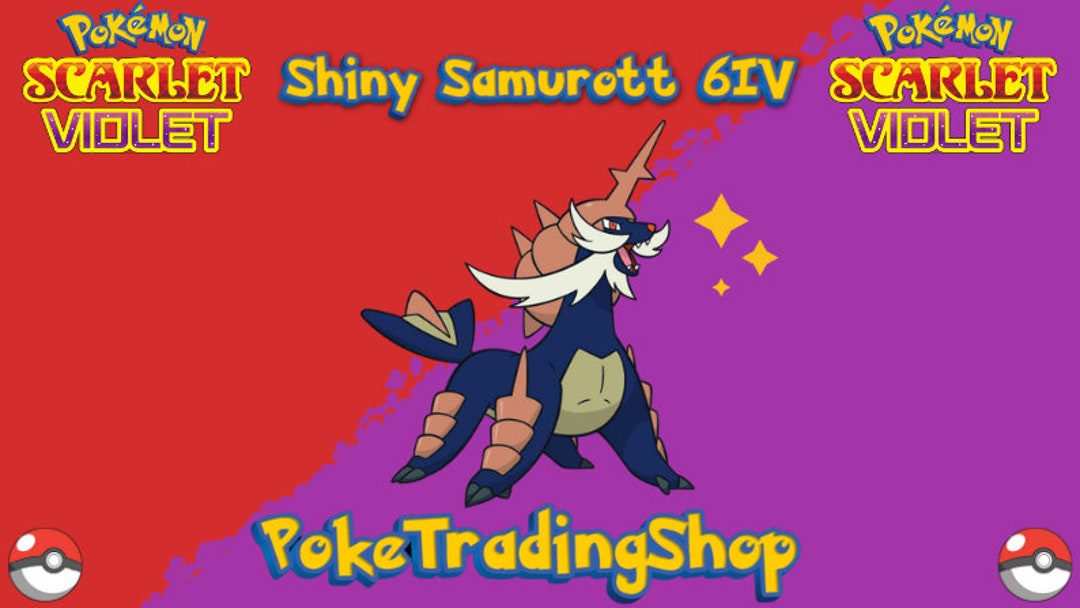Shiny 6IV Samurott / Pokémon Scarlet and Violet / 6IV Pokemon - Etsy