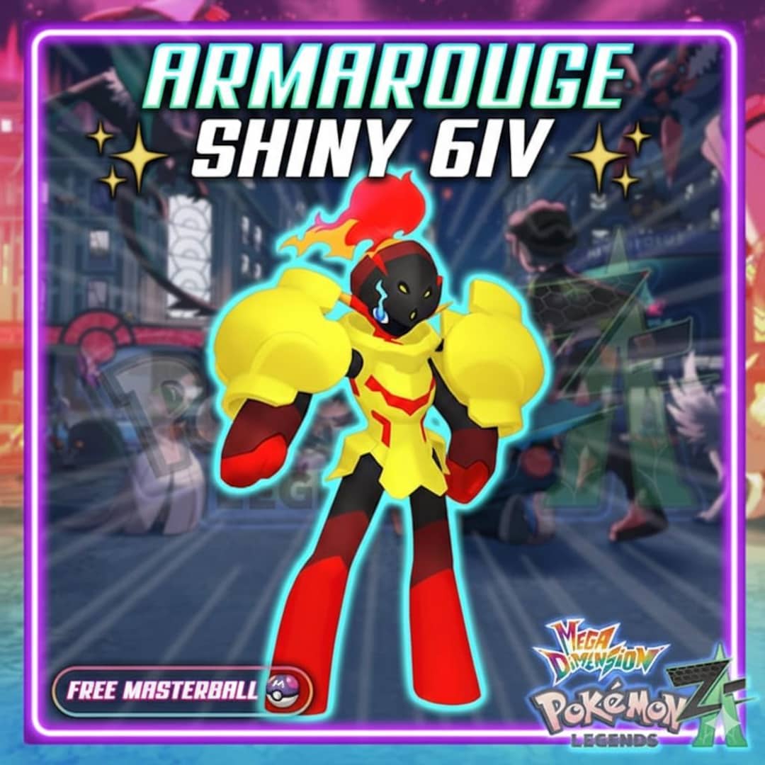 Pokemon Za Mega Dimension DLC SHINY 6IV Armarouge Competitive Set ...