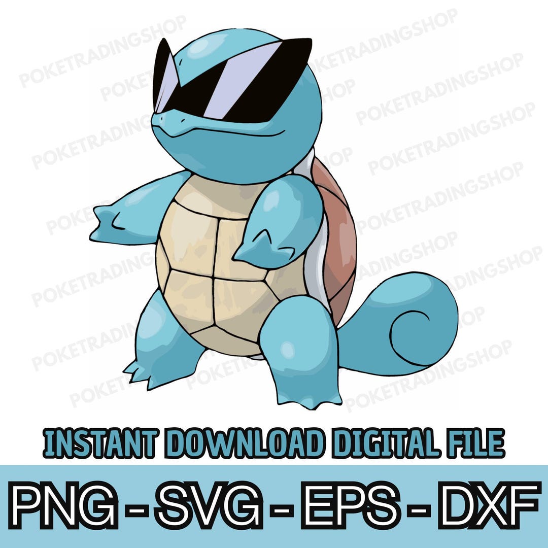Squirtle Squad Svg PNG DXF EPS, Pokemon Cut File, Cricut Silhouette ...