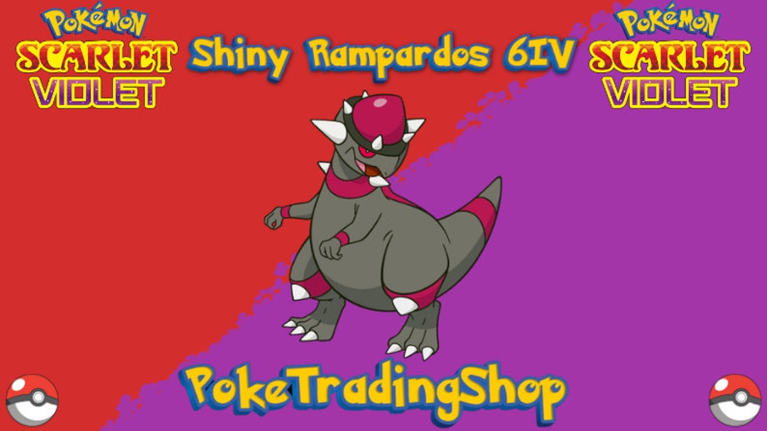 SHINY 6IV RAMPARDOS / Pokémon Scarlet and Violet / 6IV Pokemon / Shiny ...