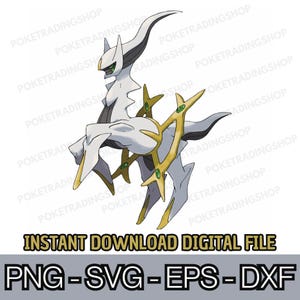 Arceus Svg PNG DXF EPS, Pokemon Cut File, Cricut Silhouette, Vector ...