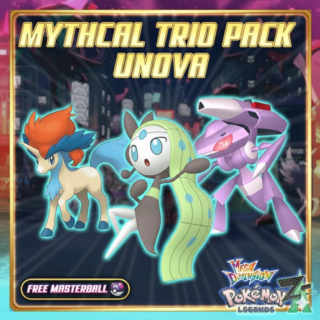 Pokemon Legends Z-A Mythical Trio Unova Pack Shiny 6IV / Competitive ...