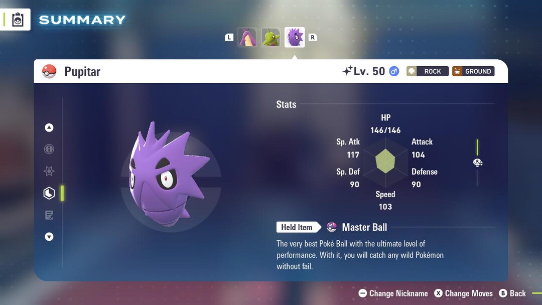 Pokemon Za SHINY 6IV PUPITAR Competitive Set Battle Ready Switch 2 ...