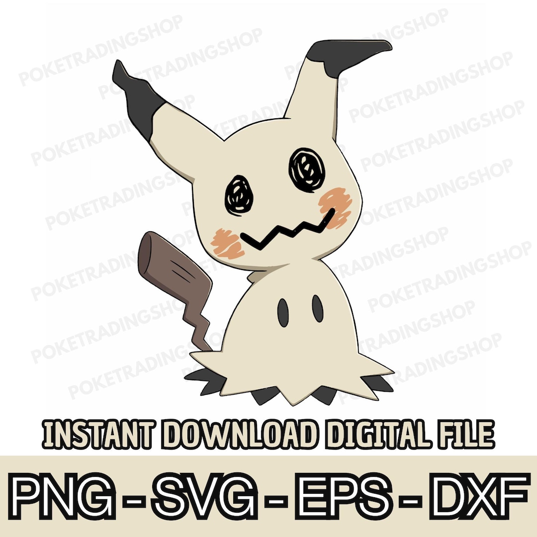 Mimikyu Svg PNG DXF EPS, Pokemon Cut File, Cricut Silhouette, Vector ...