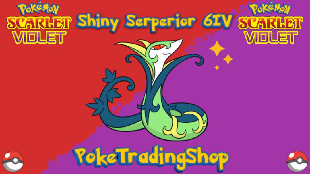 Shiny 6IV Serperior / Pokémon Scarlet and Violet / 6IV Pokemon - Etsy