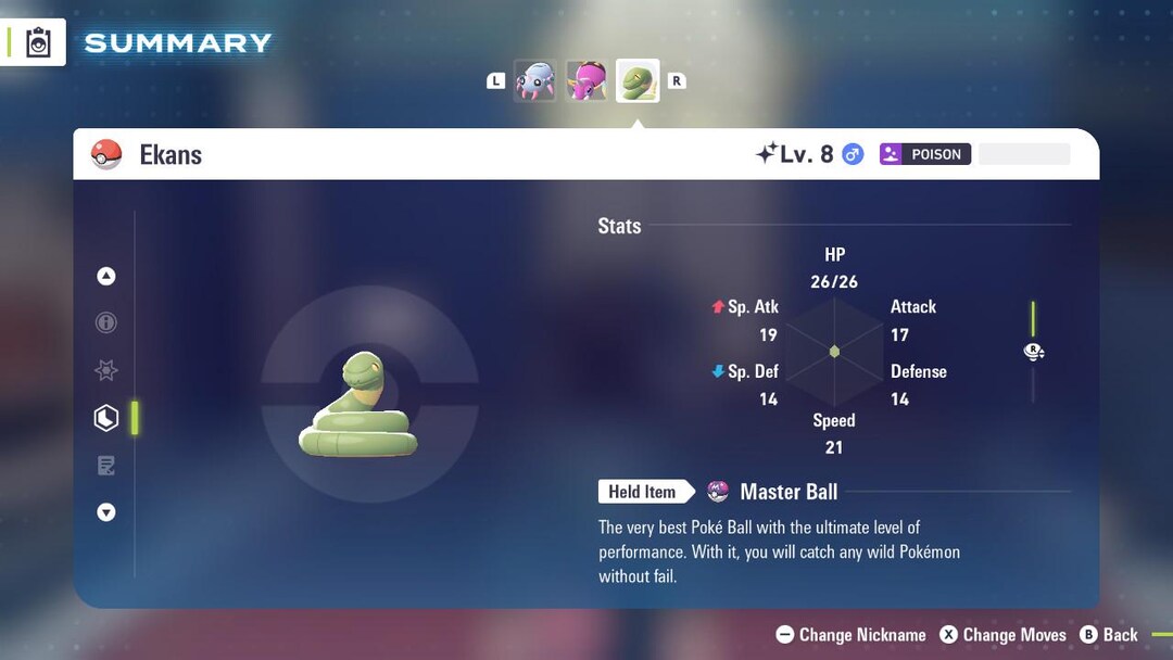 Pokemon Legends Z-A SHINY 6IV EKANS / Competitive Set Battle Ready EV ...