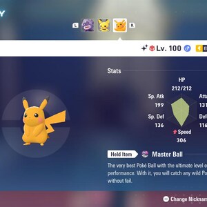 Pokemon Legends Z-A Lvl 100 Timid SHINY ALPHA 6IV Pikachu / Competitive ...