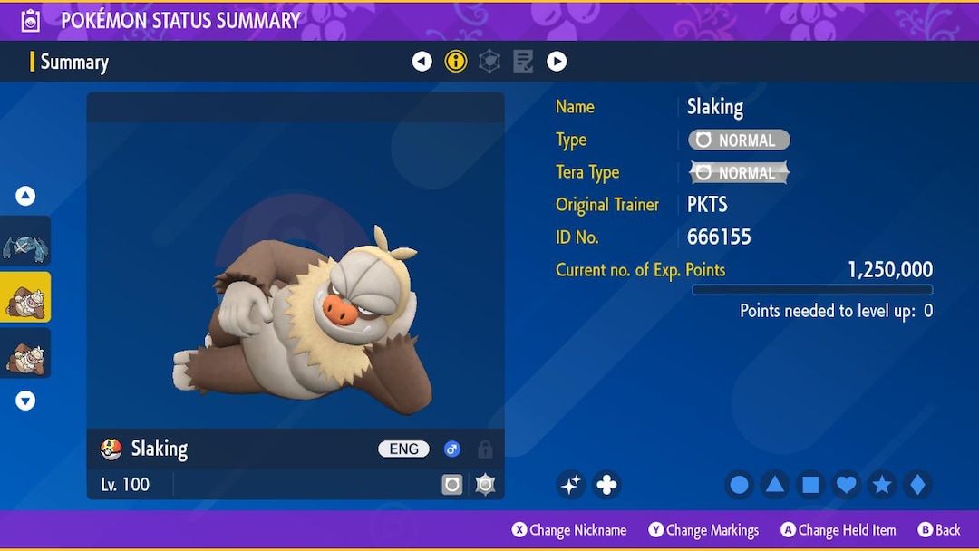 SHINY 6IV SLAKING EV Trained | Scarlet & Violet Pokémon | Battle Ready ...