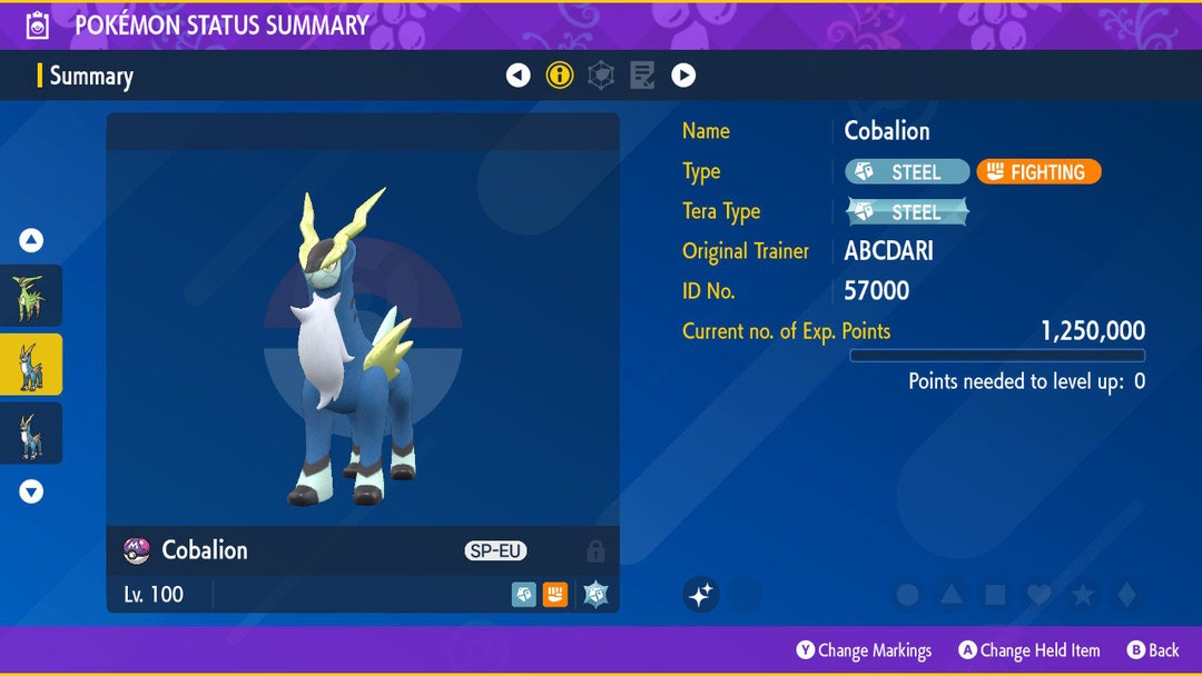 SHINY 6IV COBALION / Pokémon Scarlet and Violet / 6IV Pokemon / Shiny ...
