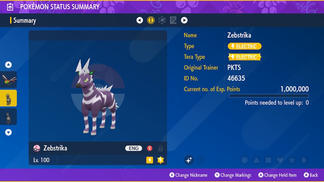 SHINY 6IV ZEBSTRIKA / Pokémon Scarlet and Violet / 6IV Pokemon ...