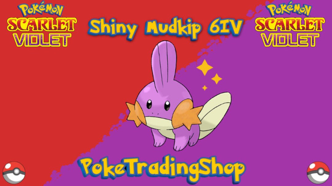 Shiny 6IV Mudkip / Pokémon Scarlet and Violet / 6IV Pokemon / - Etsy