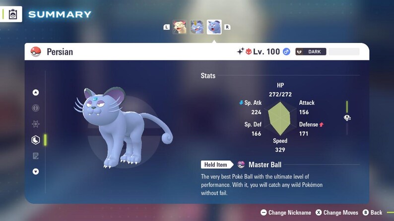 Pokemon Legends Z-A Mega Dimension DLC ALPHA Shiny 6IV Alolan Persian ...