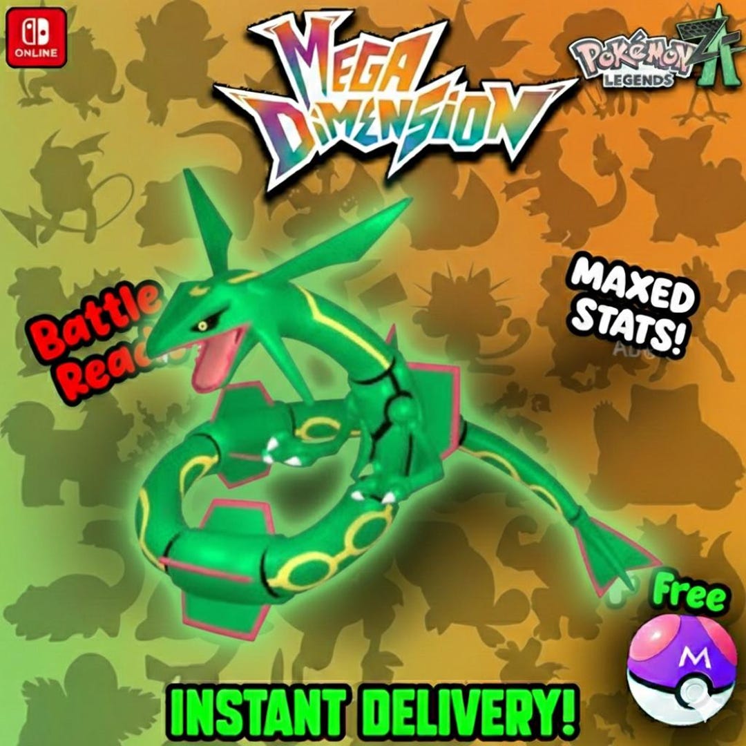 Pokemon Za Mega Dimension DLC Non-shiny 6IV Rayquaza / Competitive Set ...