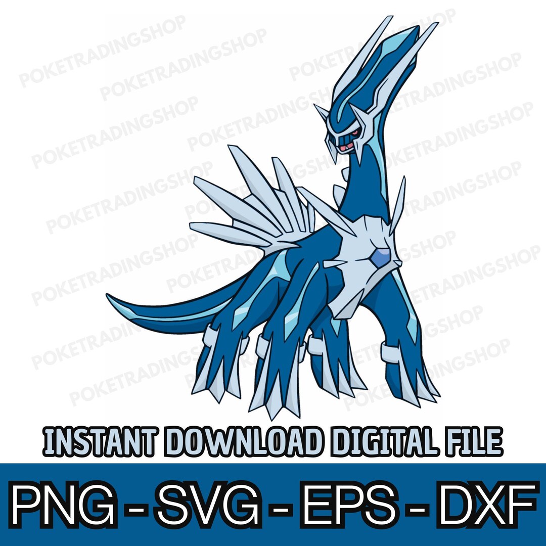 Dialga Svg PNG DXF EPS, Pokemon Cut File, Cricut Silhouette, Vector ...