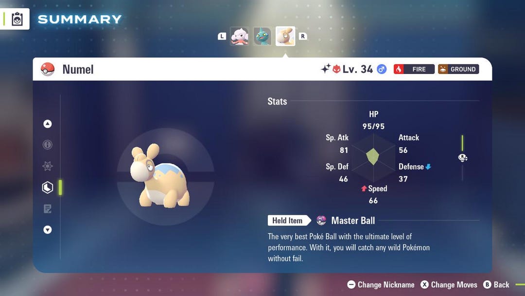 Pokemon Legends Z-A SHINY ALPHA 6IV Numel / Competitive Set Battle ...
