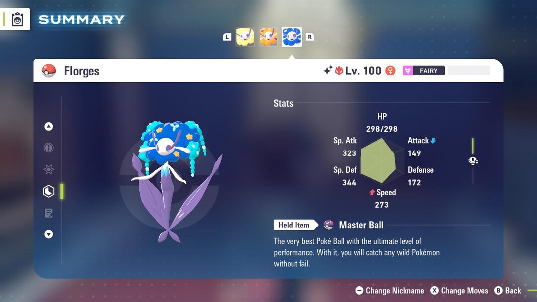 Pokemon Legends Z-A SHINY ALPHA 6IV Blue Florges / Competitive Set ...