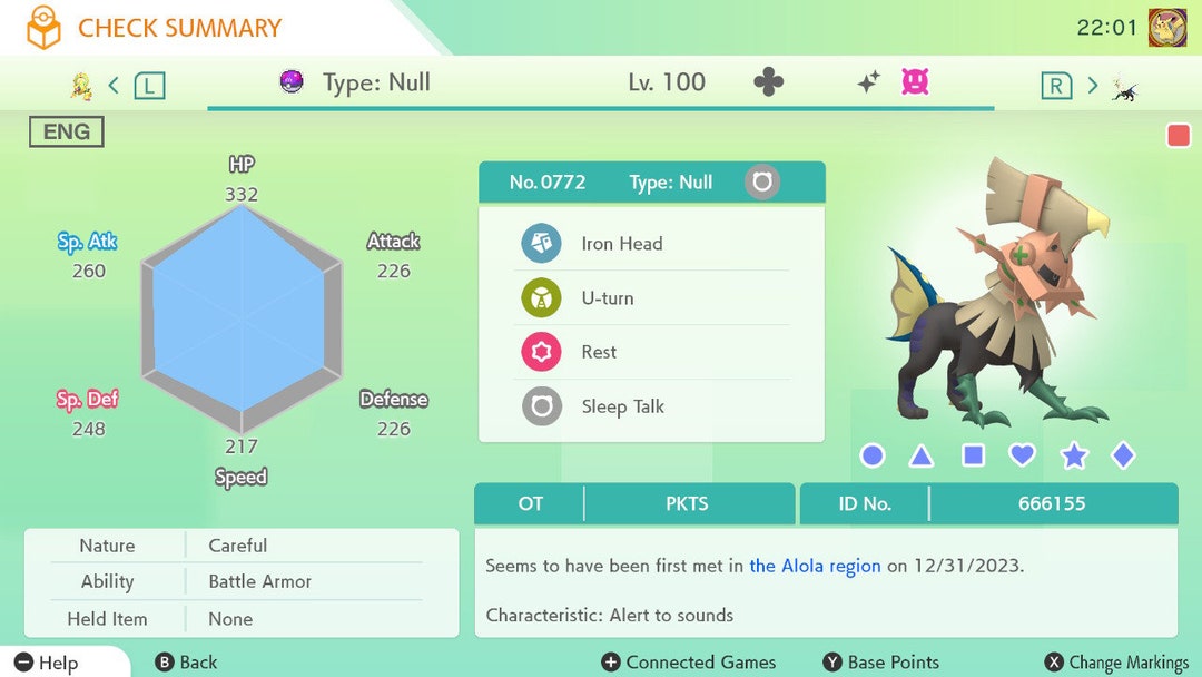 Pokemon HOME 6IV Shiny TYPE: NULL / Pokemon Scarlet Violet / Pokemon ...