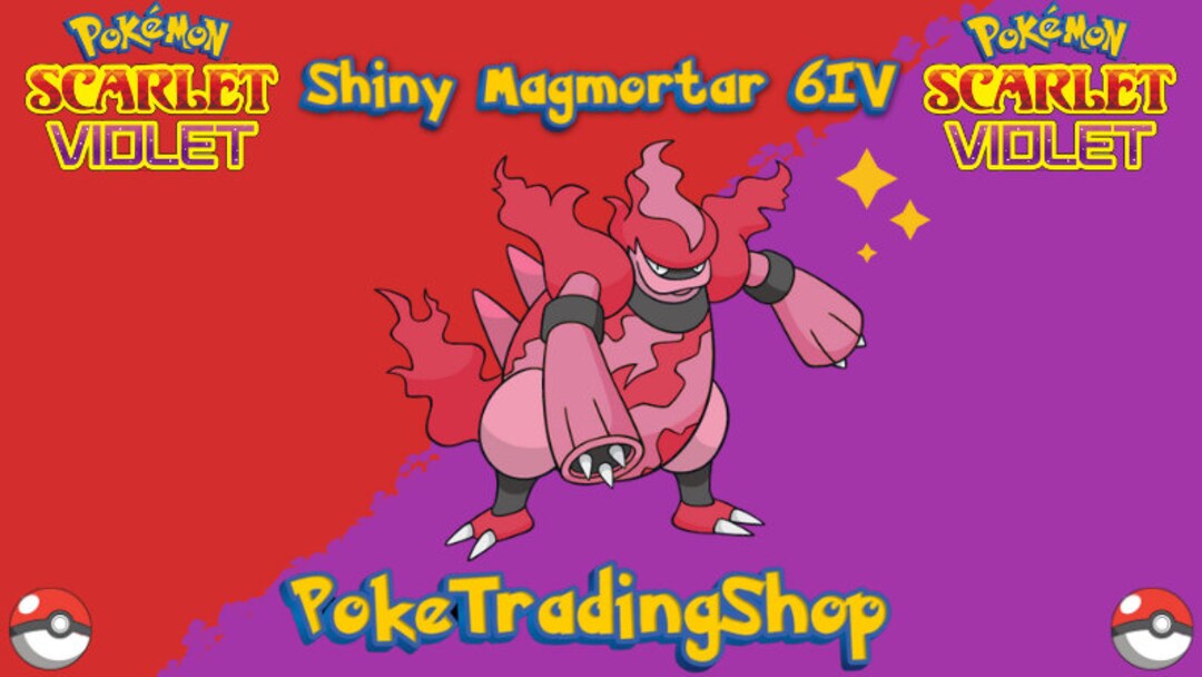 Shiny 6IV Magmortar / Pokémon Scarlet and Violet / 6IV Pokemon - Etsy