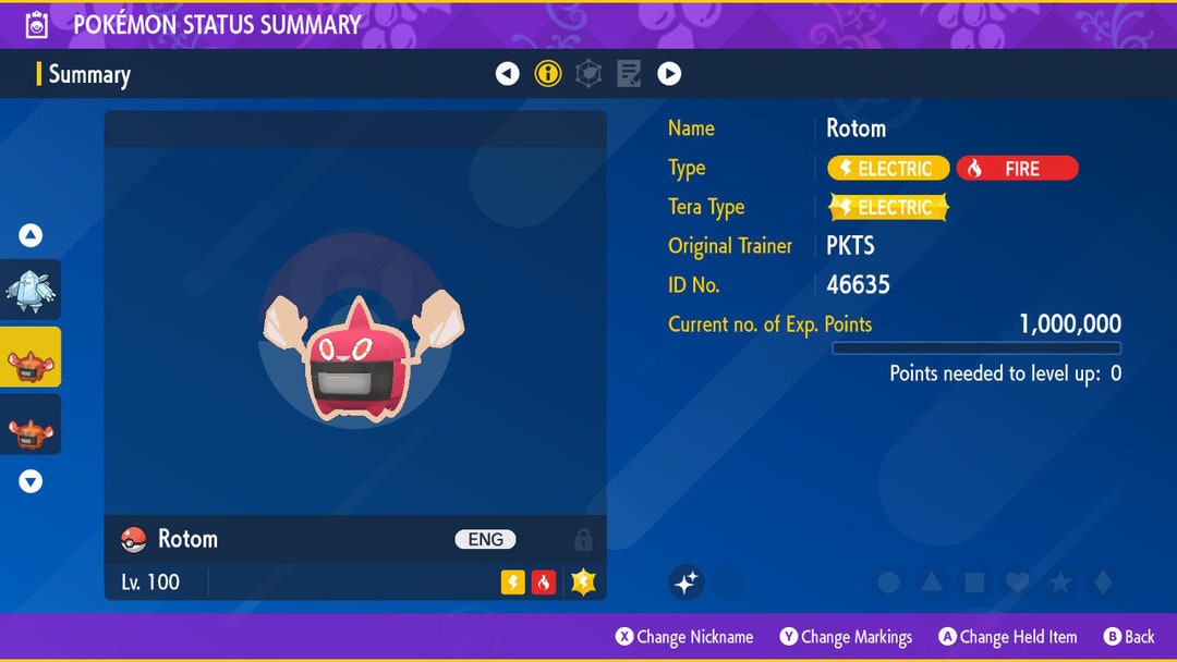 SHINY 6IV Heat ROTOM Switch 2 | Scarlet & Violet Pokémon | Battle Ready ...