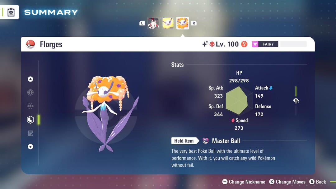 Pokemon Legends Z-A SHINY ALPHA 6IV Orange Florges / Competitive Set ...