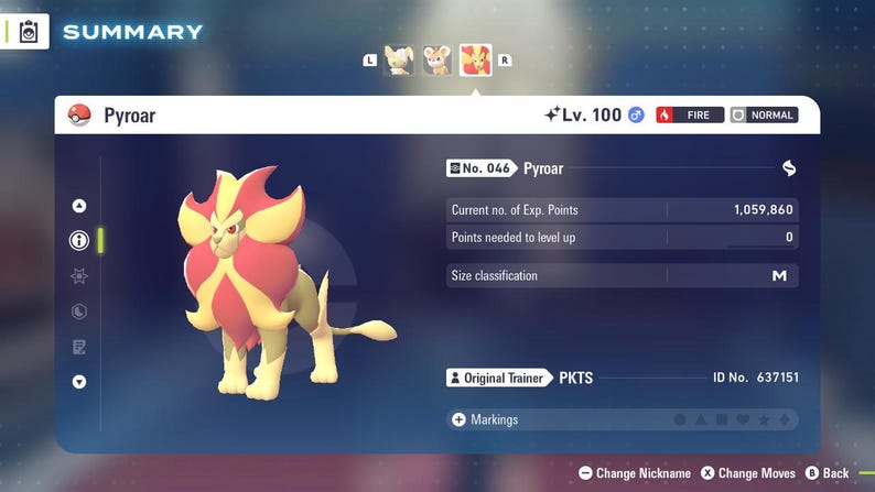 Pokemon Legends Z-A SHINY 6IV PYROAR / Competitive Set Battle Ready EV Trained / Shiny Pokemon ...