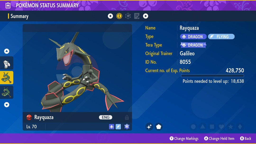 GALILEO RAYQUAZA EVENT 6IV / Pokémon Scarlet and Violet / 6IV Pokemon ...