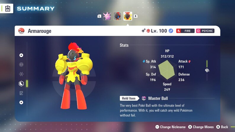 Pokemon Za Mega Dimension DLC ALPHA Shiny 6IV Armarouge / Competitive ...