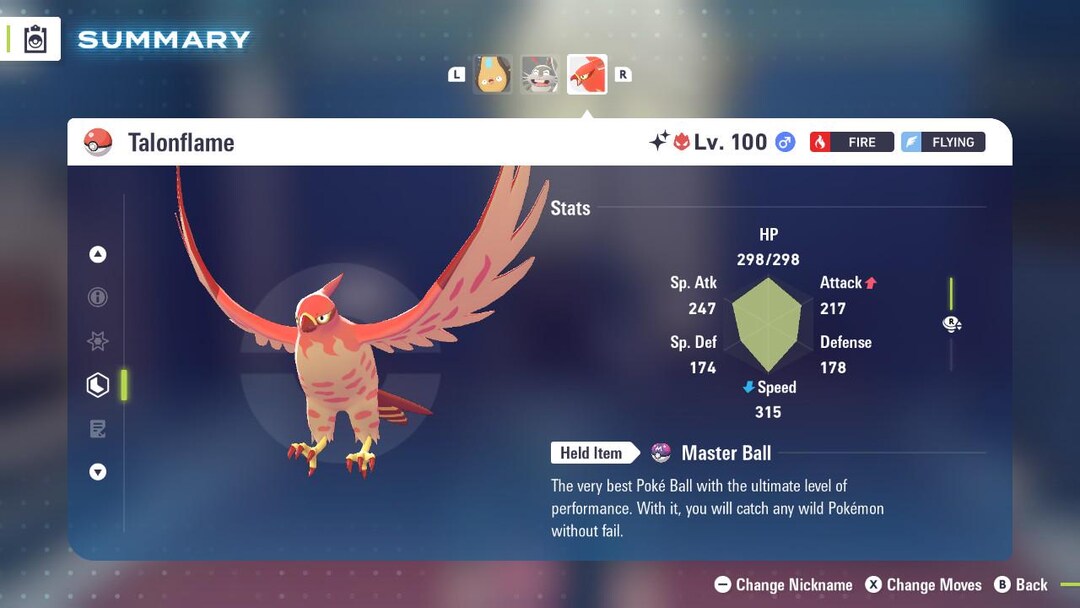 Pokemon Za SHINY ALPHA 6IV Talonflame Competitive Set Battle Ready ...