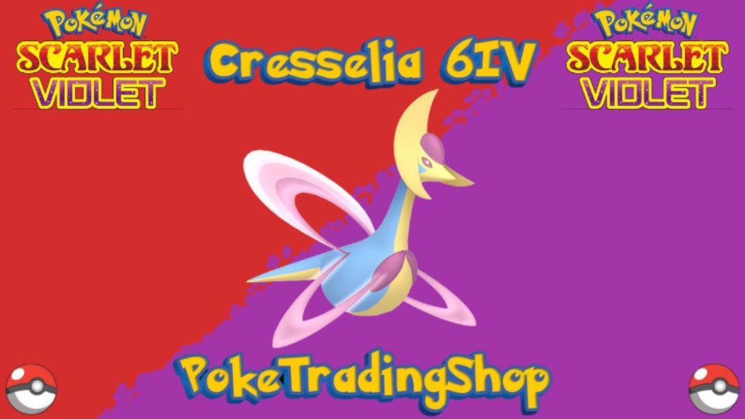 Non Shiny 6iv Cresselia Pokémon Scarlet And Violet 6iv Etsy