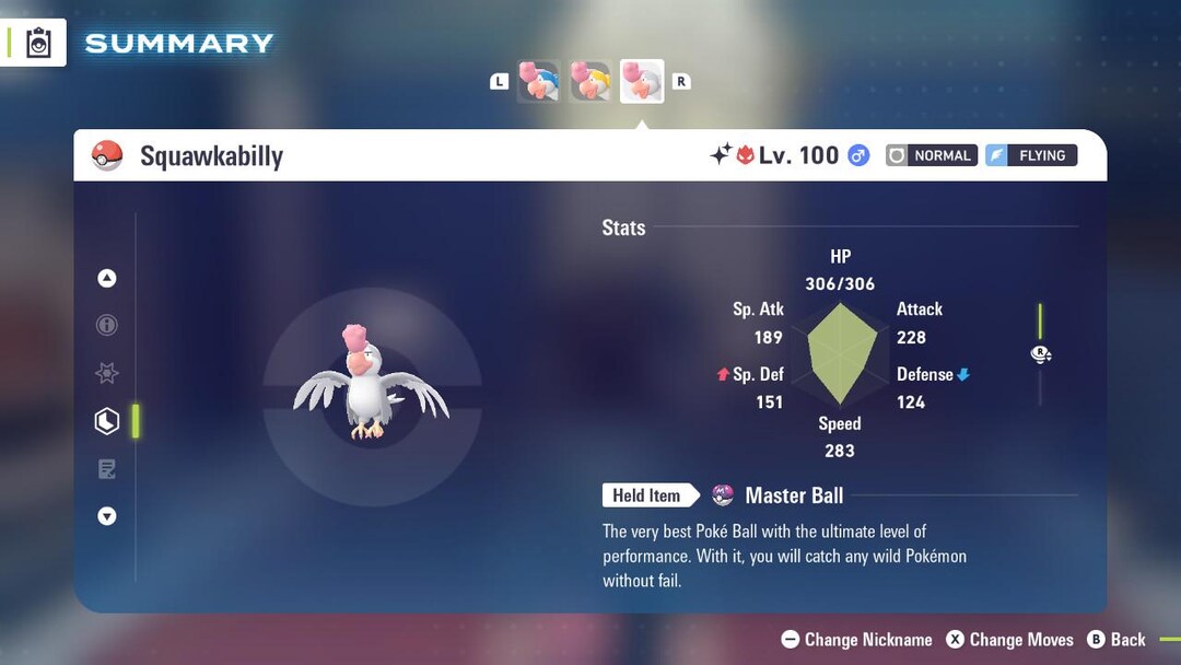 Pokemon Za Mega Dimension DLC ALPHA Shiny 6IV White Squawkabilly ...